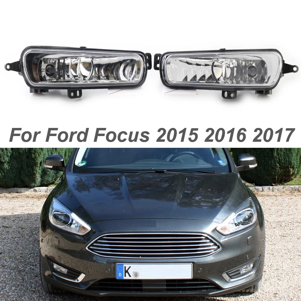 Front Fog Lamp Car Bumper Grille Driving Fog Lights Assembly Clear For ...