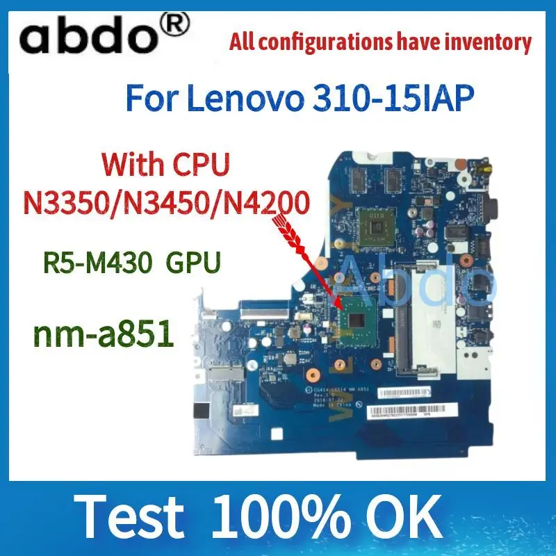 NM-A851-Motherboard-For-Lenovo-310-15IAP-Laptop-Motherboard-With-N3350 ...