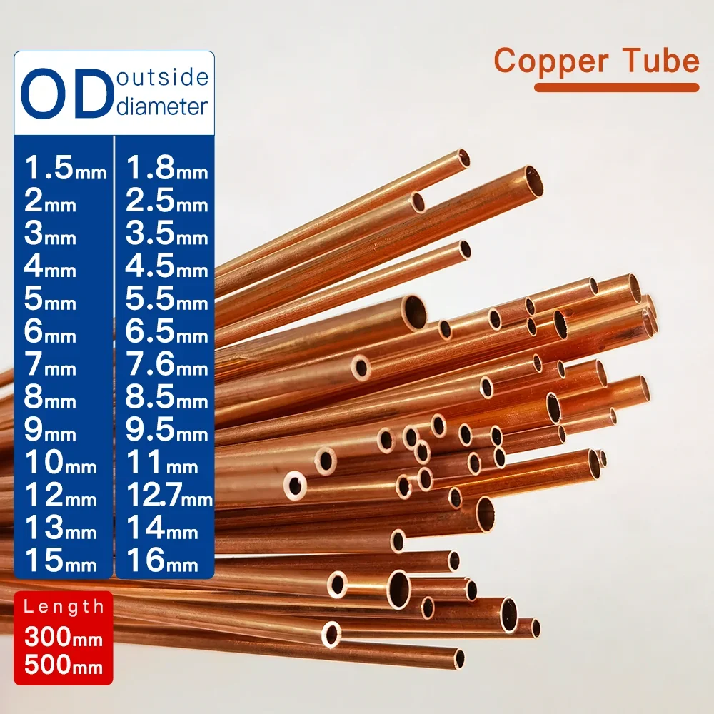 Koperen-Buis-Od1-5-16Mm-Lengte-300-500Mm-Ronde-Koperlegering-Pijp-Recht ...