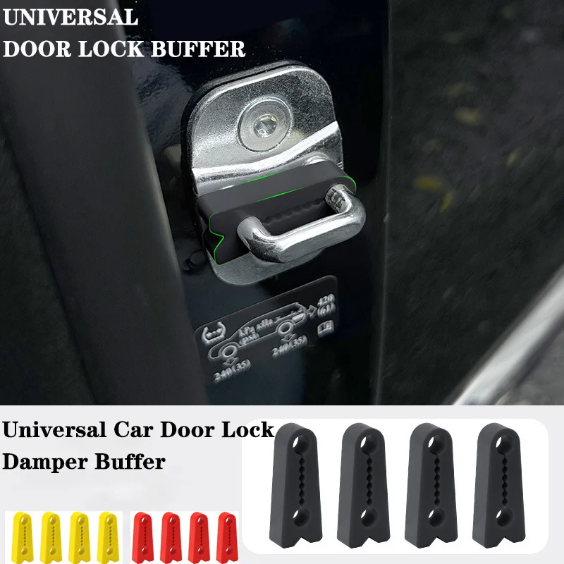 Universal Car Door Lock Damper Buffer Car shock-proof silencer pad car ...