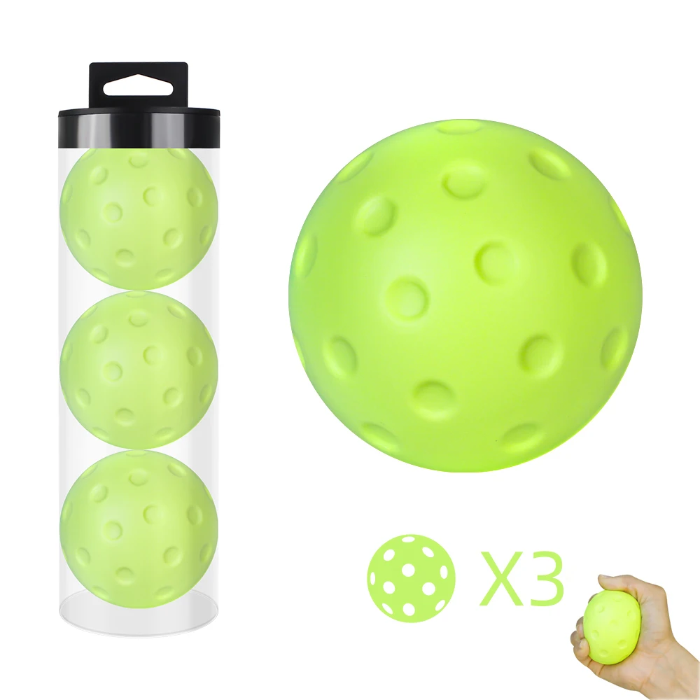 Quiet Foam Pickleballs for Indoor or Outdoor Practice Pickleball Balls ...
