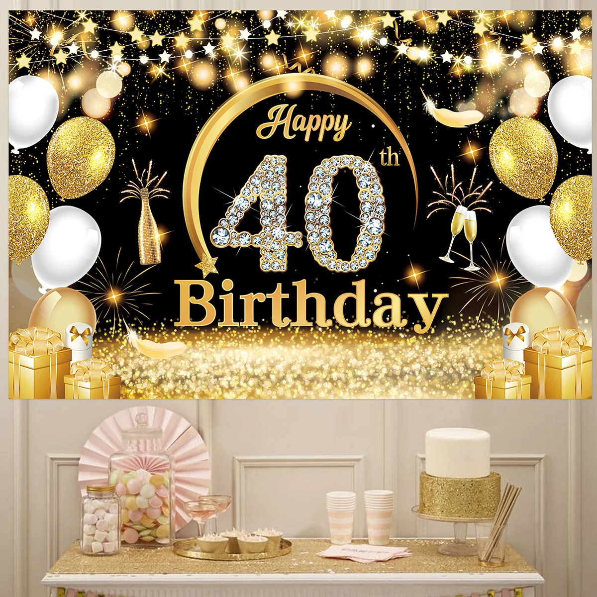 Happy-30-40-50-60-Birthday-Party-Backdrop-Birthday-Party-Decoration ...