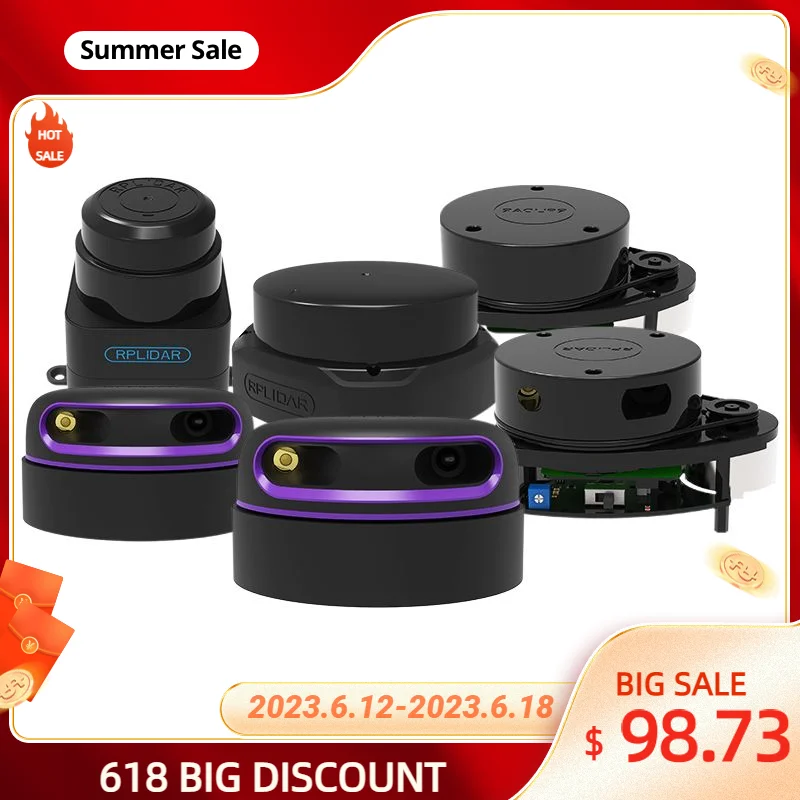 Slamtec rplidar a1 lidar 360度12m半径センサー,ros ros2用スキャナーキット,障害物のナビゲーションと回避 ...