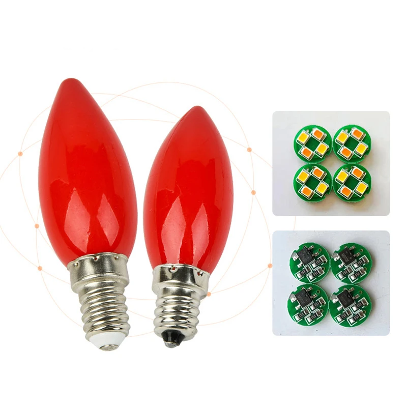 1PC-LED-altar-bulb-E12-E14-Red-candle-Buddha-lamp-Temple-decorative ...