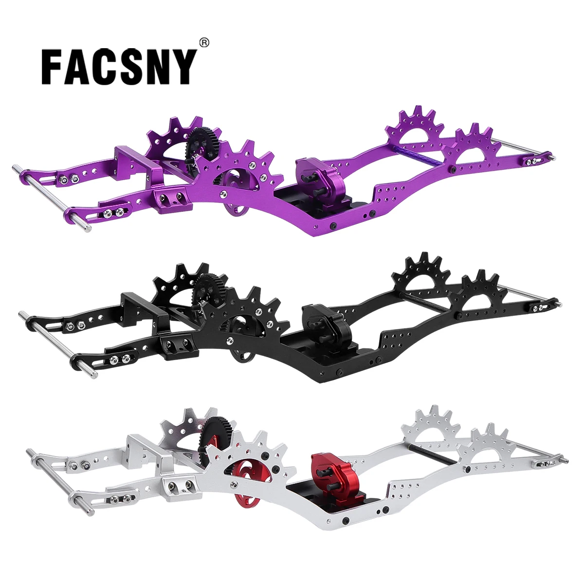 CNC-Aluminum-LCG-Chassis-Rails-Gearbox-Set-CMS-Servo-Panhard-Mounts ...