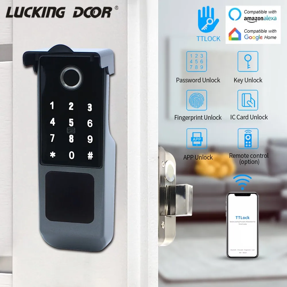 Waterproof-TTLOCK-Smart-Bluetooth-Fingerprint-Rim-Lock-IC-Card ...