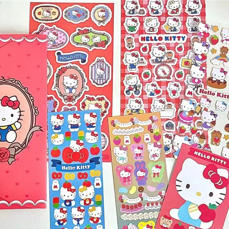 Sanrio-Juego de pegatinas de Hello Kitty para niños, calcomanías ...