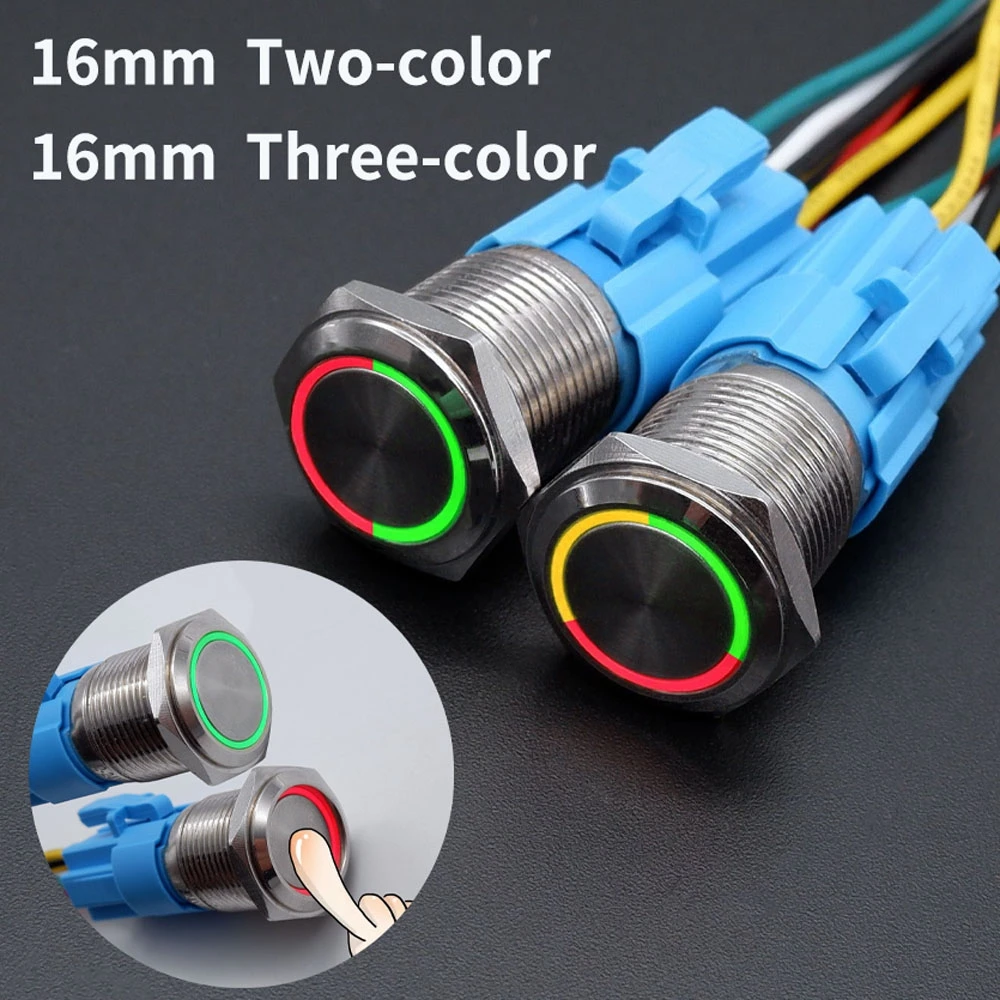 16mm Two-color Three Color Metal Push Button Switches Power Supply ...