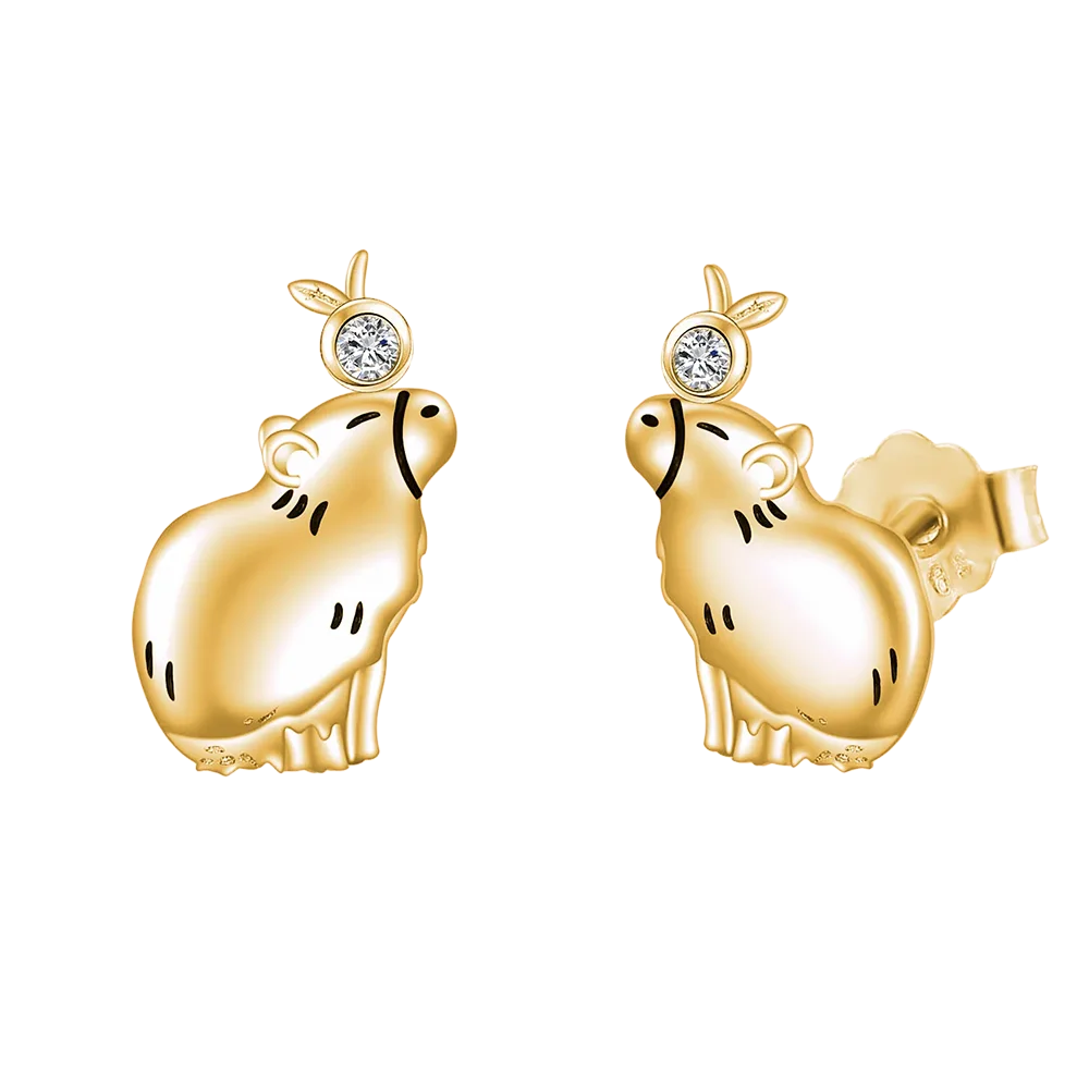 Pendientes-de-tuerca-Capybara-joyer-a-de-regalo-exquisita-adorno-de ...