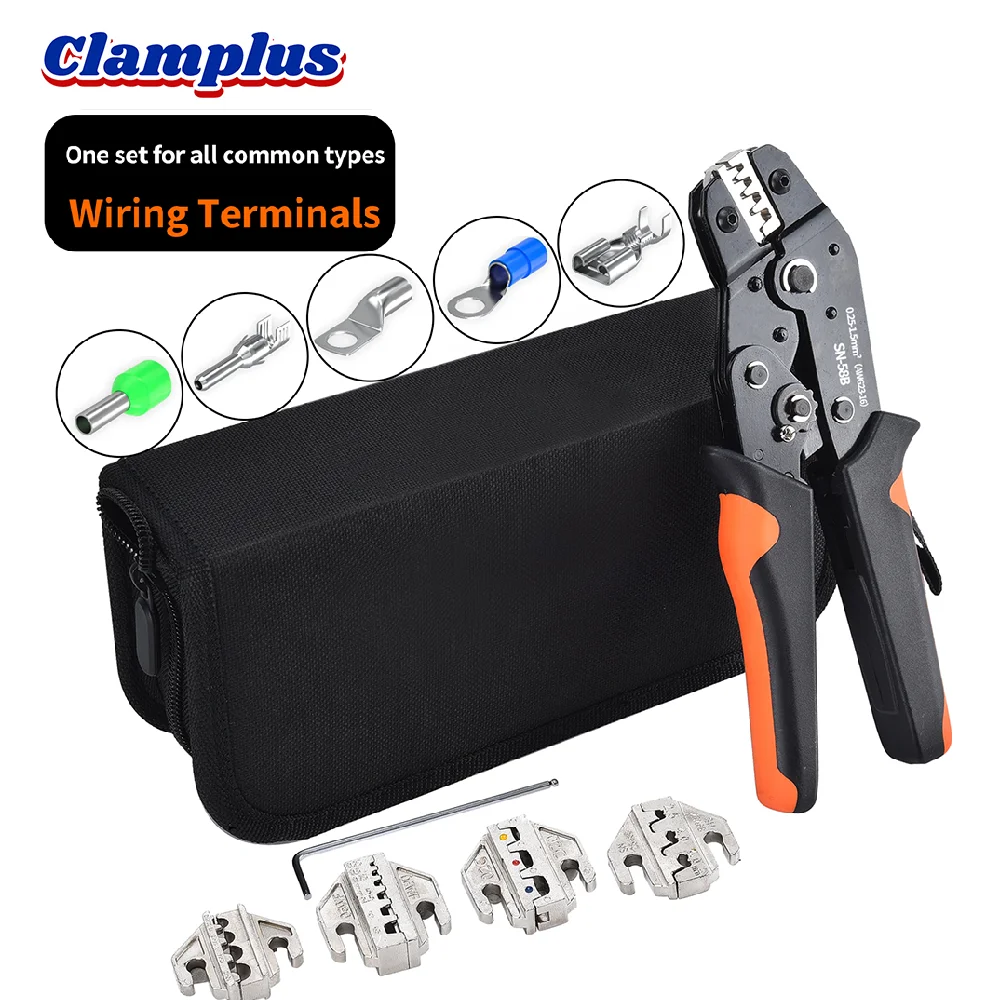 SN 58B Wire Crimping Plier Set Jaws Kit for 2.8 4.8 6.3 VH3.96/Tube/Insulation Terminals ...
