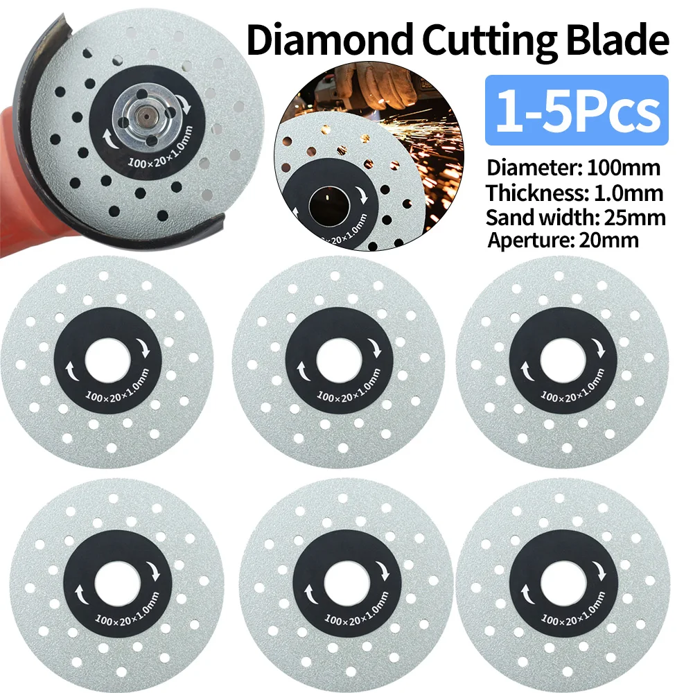 1-5Pcs-100mm-Diamond-Dry-Cutting-Blade-Disc-Porcelain-Ceramic-Tile ...