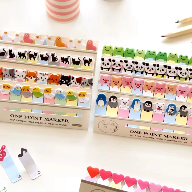 Korea Stationery Cartoon Animal Cute Times Paste Personality Mini Note ...