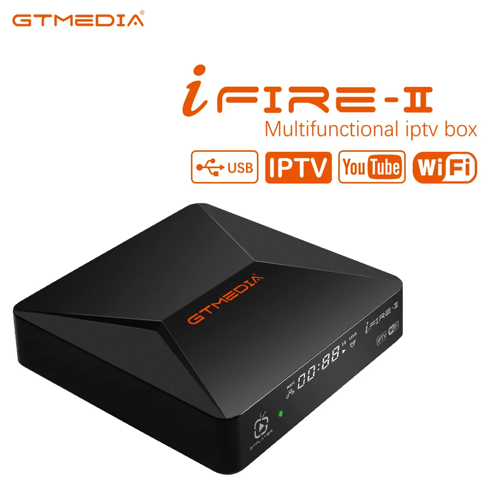 GTmedia iFire 2 1080P HDR TV Box Wi-Fi 2,4 GHz con Ethernet M3U ...