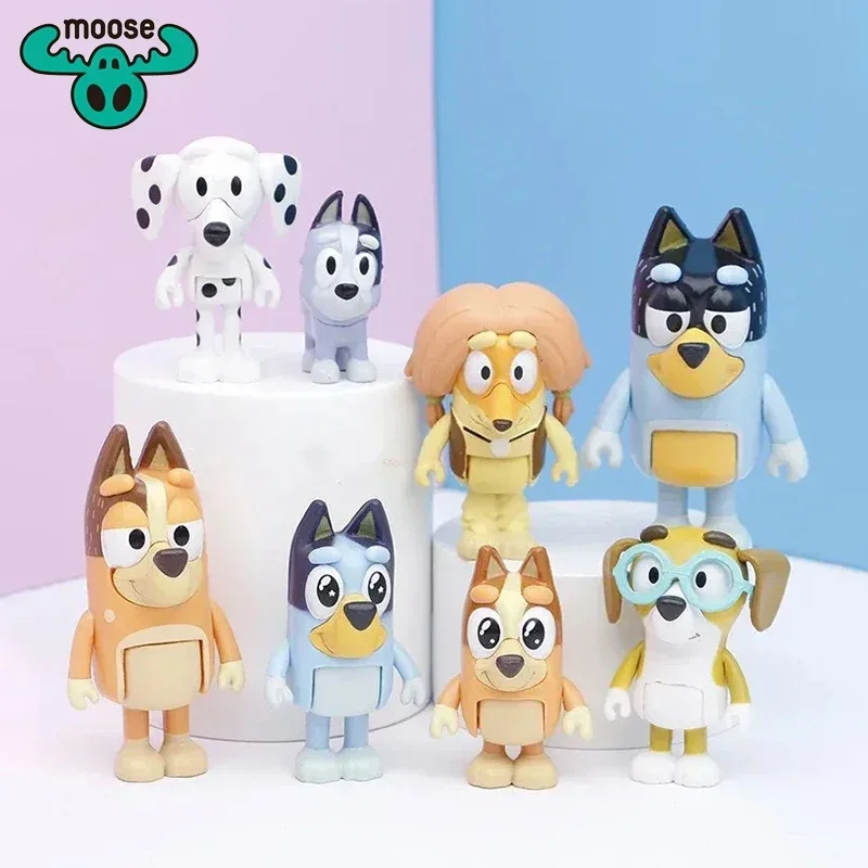 4-8-12pcs-Bluey-Model-Ornaments-Bingo-Joint-Toy-Mini-Pvc-Character ...