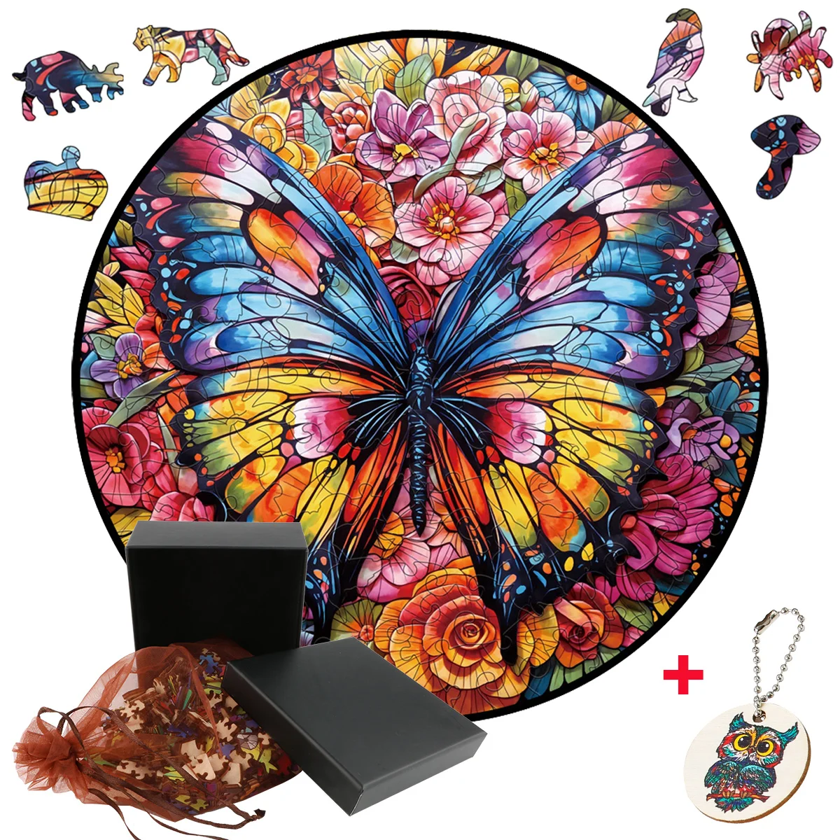 Creative-Irregular-Butterfly-Wooden-Jigsaw-Puzzles-Intellectual-Wood ...
