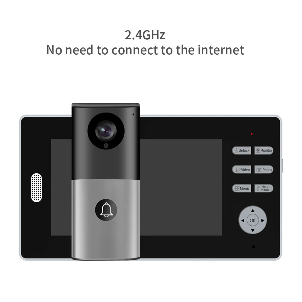 New-2-4GHz-Wireless-7-Touch-Key-Screen-Video-Door-Phone-Intercom-Access ...