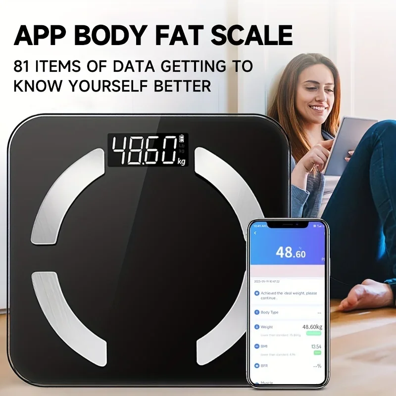 High-Capacity-Health-Monitor-with-App-400lbs-weighing-scale-Bluetooth ...