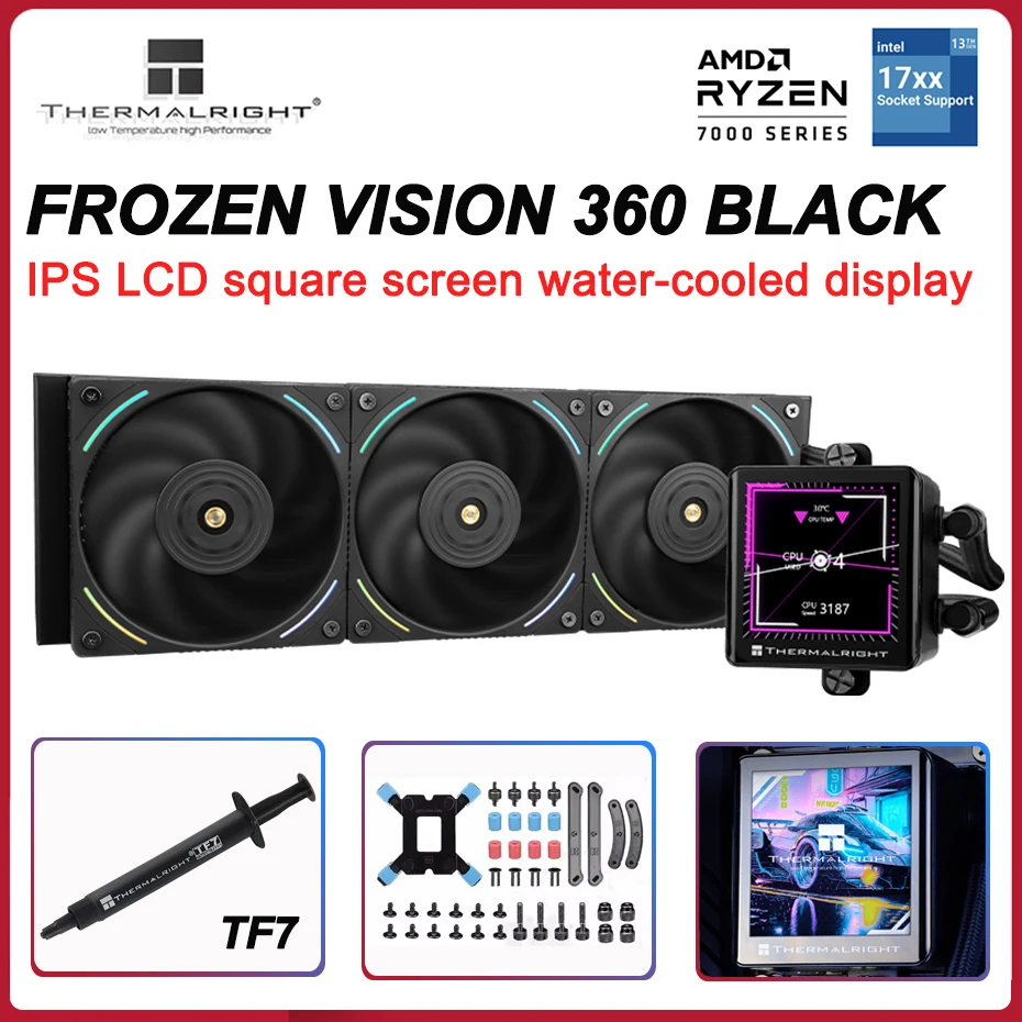 Thermalright FROZEN VISION 360 nero CPU raffreddato ad acqua LCD ...