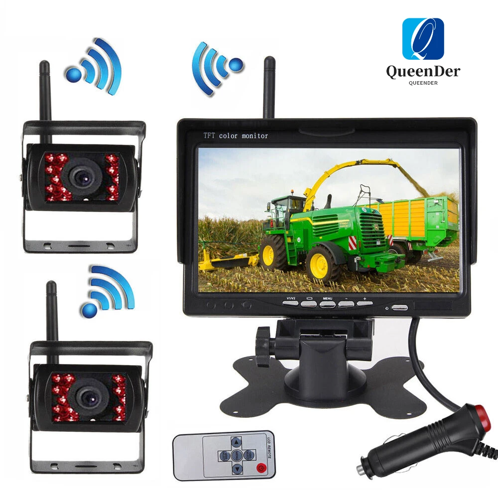Wireless-Backup-Camera-and-7-HD-Rear-View-Monitor-Kit-for-12V-24V-RV ...