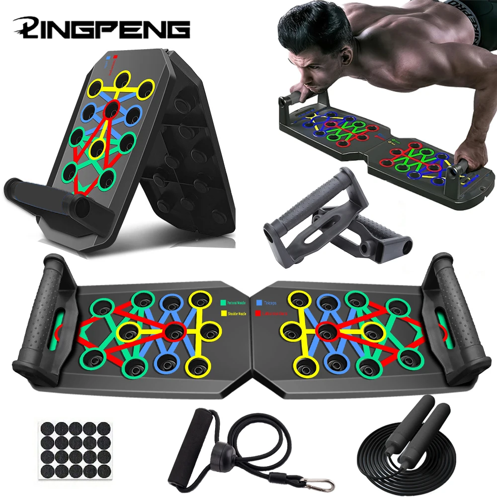 Portable-Multifunctional-Push-up-Board-Set-With-Handles-Foldable ...