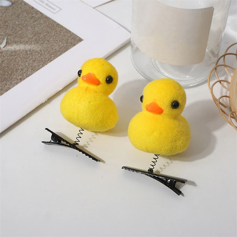 10x-Spring-Little-Yellow-Duck-Hairpin-For-Women-Girls-3D-Funny-Duck ...