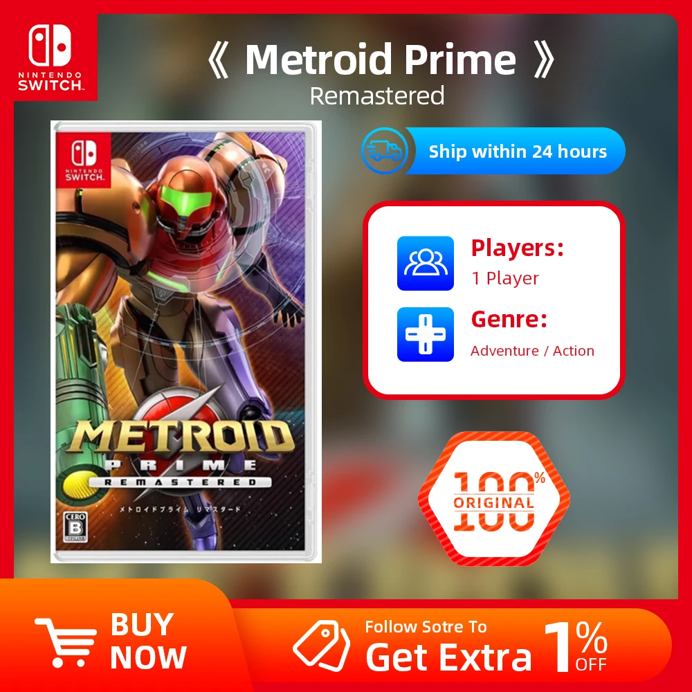 Nintendo Switch Game - Metroid Prime Remastered - TV Tabletop Handheld ...