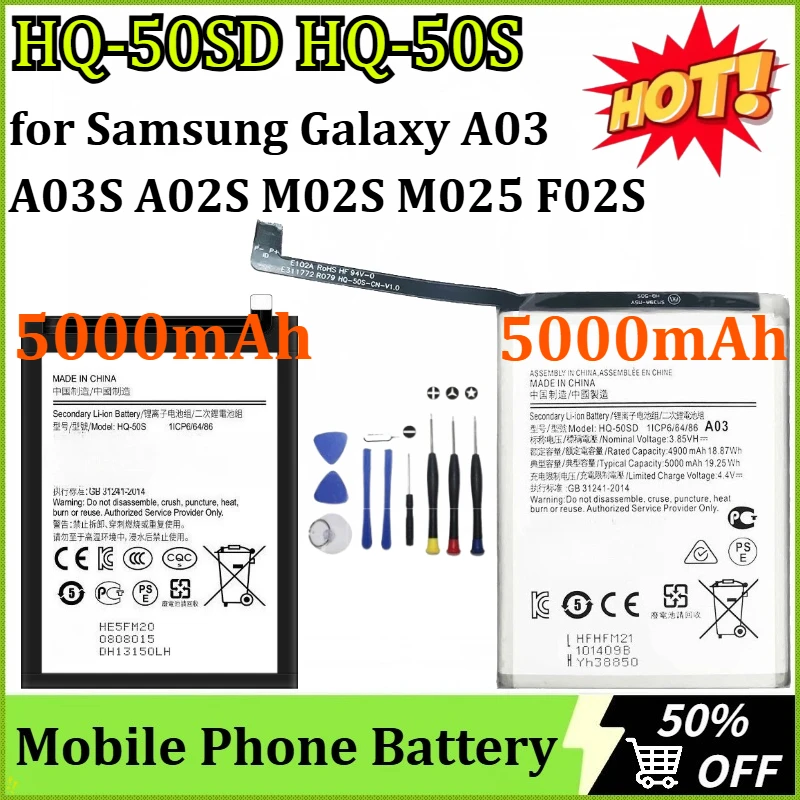 3.85V 5000mAh HQ-50SD HQ-50S Mobile Phone Battery for Samsung Galaxy ...