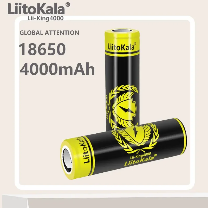 1-20pcs LiitoKala Lii-King4000 Highest Capacity 18650 4000mAh battery ...