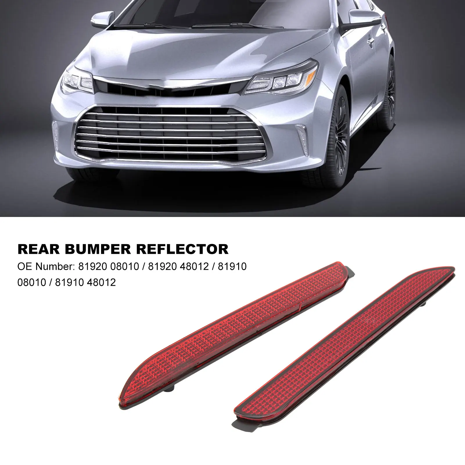 1Pair Rear Bumper Reflector 81910 48012 Red Right Left Stylish Bumper ...