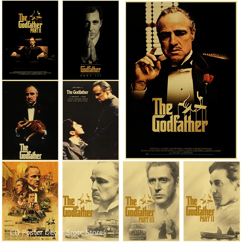 Retro Classic Movie The Godfather 1 2 3 Posters Prints Film Poster ...