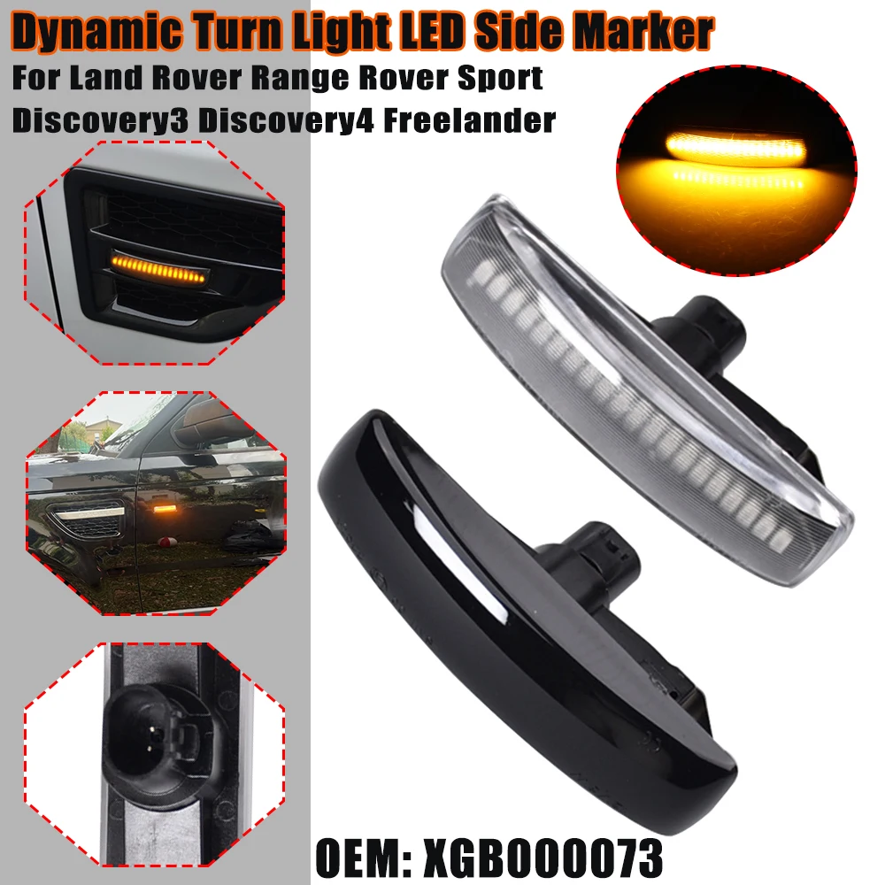 2Pcs LED Turn Signal Dynamic Side Marker Lamp Repeater Indicator Light ...
