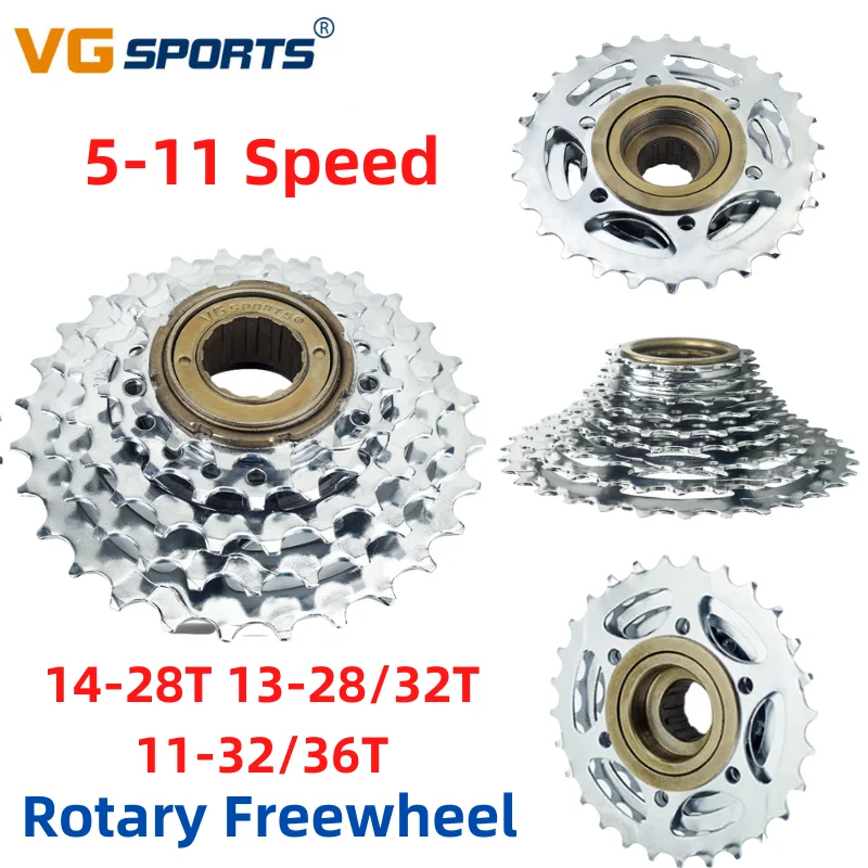 VG SPORTS Bike Rotary Freewheel 5-11 Speed 14-28T 13-28/32T 11-32/36T Wear-Resisting Design ...