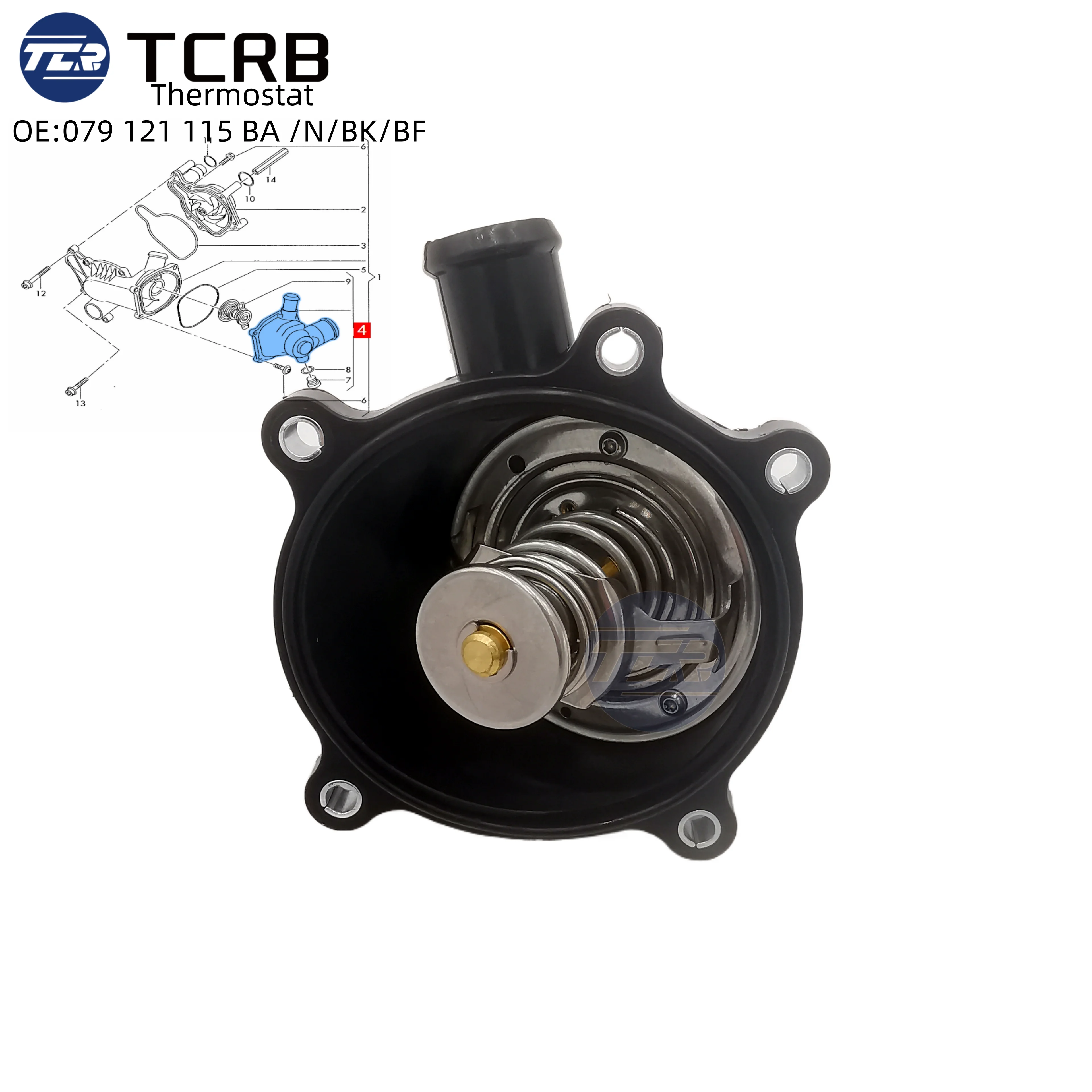 079121115BA New Engine Coolant Thermostat 079121115BK 079121115BF ...