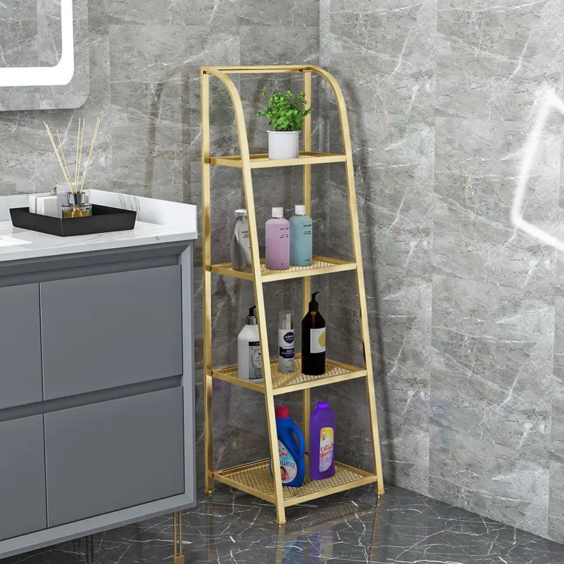 Light-Luxury-Bathroom-Rack-Floor-to-ceiling-Toilet-Ladder-Tripod-Toilet ...