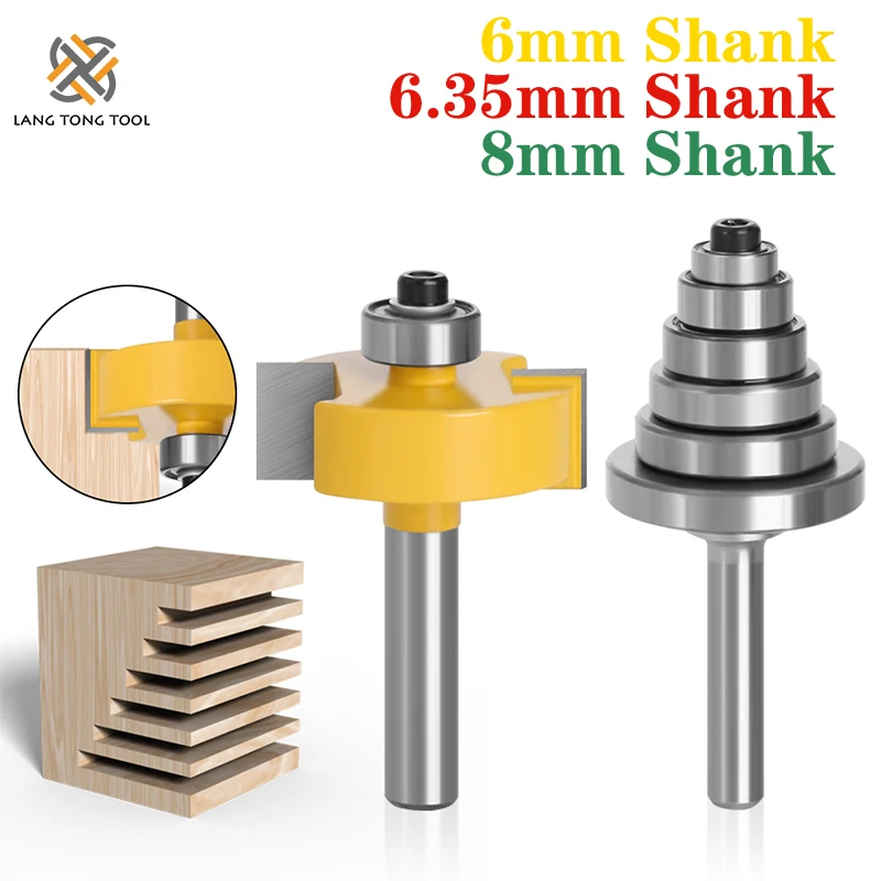 Shank Rabbet Router Bit 6 Bearings | Cemented Carbide Woodworking Bits ...