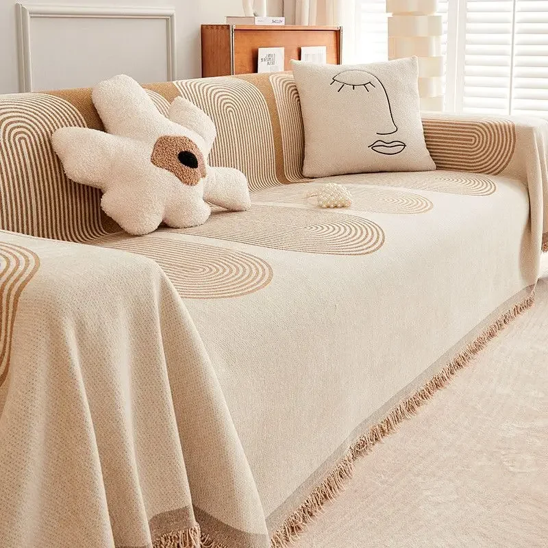 Nordic-Tassel-Throw-Blanket-Single-Full-Four-Season-Cotton-Sofa-Cover ...