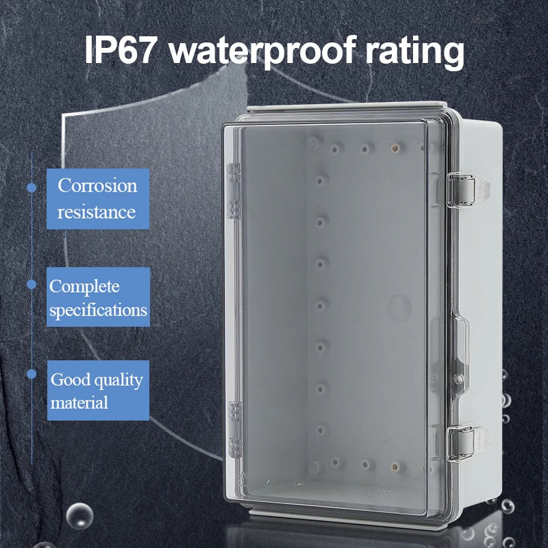 IP67 Waterproof Transparent Cover Enclosure Juction Box ABS Plastic ...