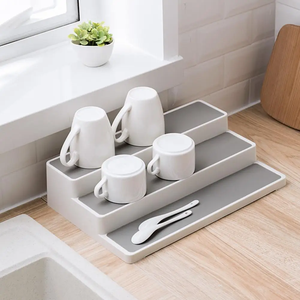 Plastic Cosmetic Spicy Holder Rack | Plastic Step Bottle Organizer ...