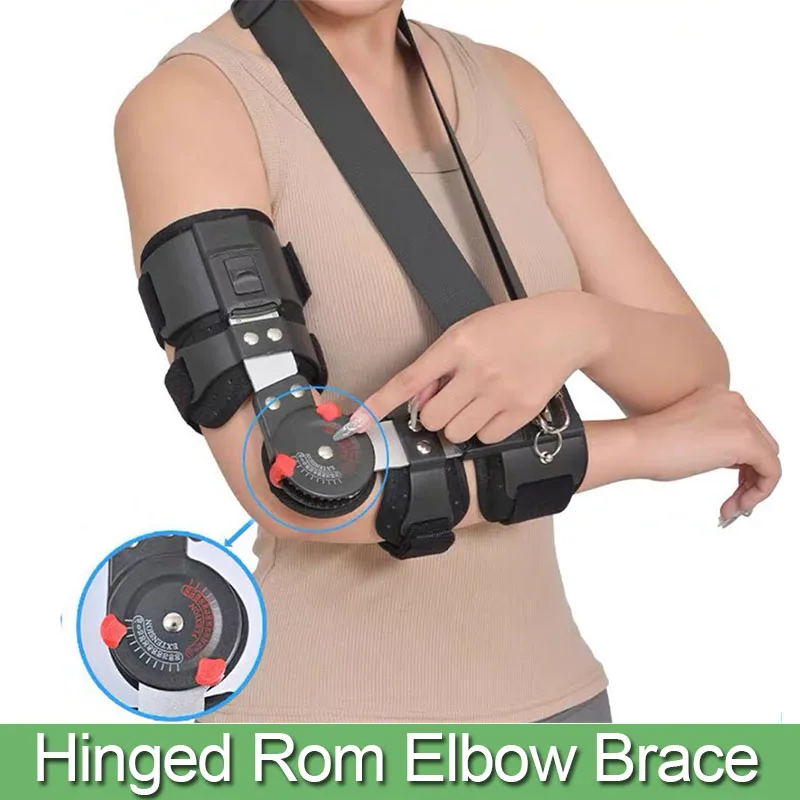 Hinged ROM Elbow Brace, Adjustable Post-Op Stabilizer Splint, Arm ...