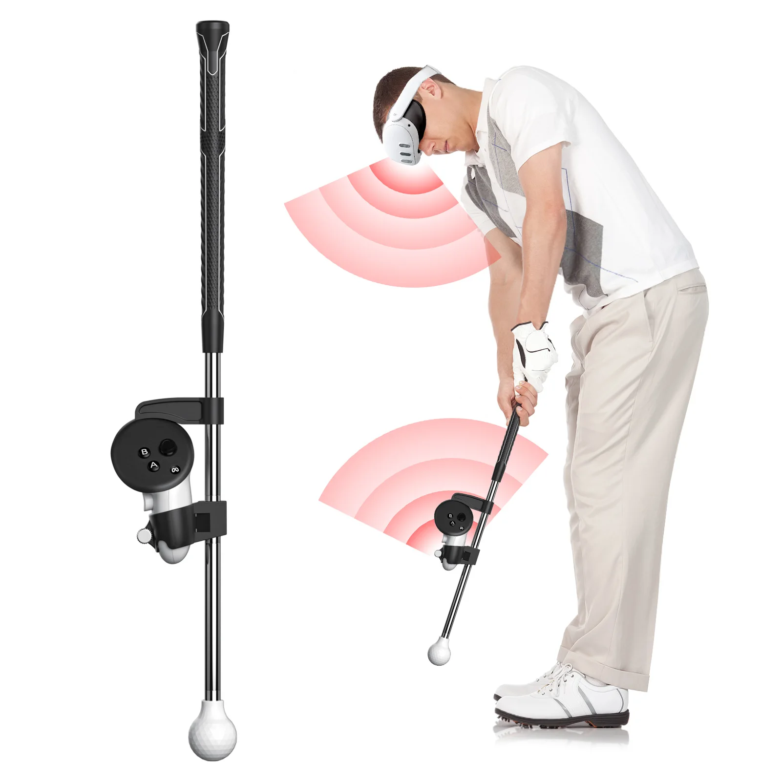 Weighted-VR-Golf-Club-Acctahment-for-Meta-Quest-3-Controller-Handle ...