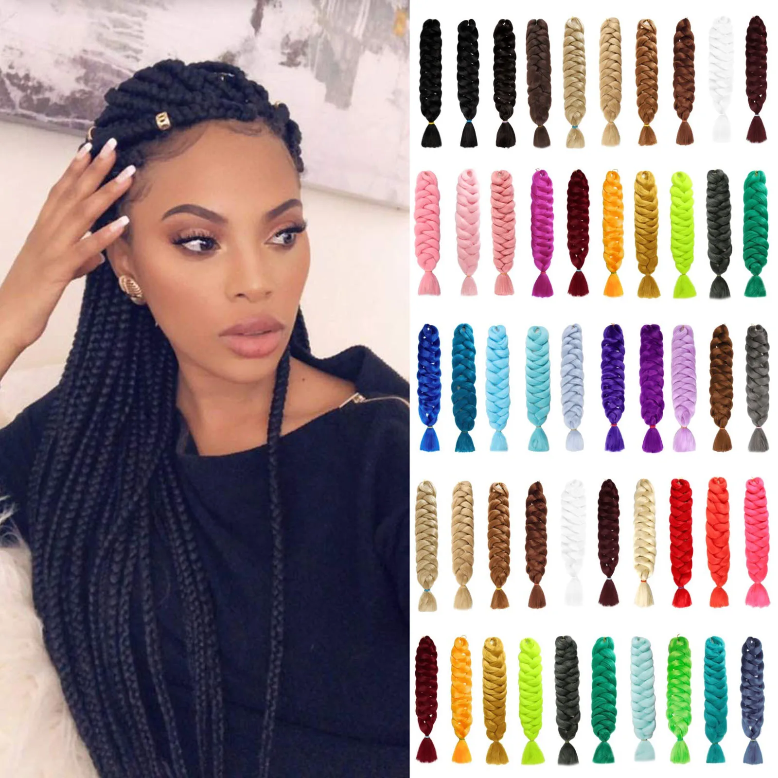 Tereshar-Synthetic-41Inch-165g-1pcs-Super-Long-Jumbo-Braids-Hair ...