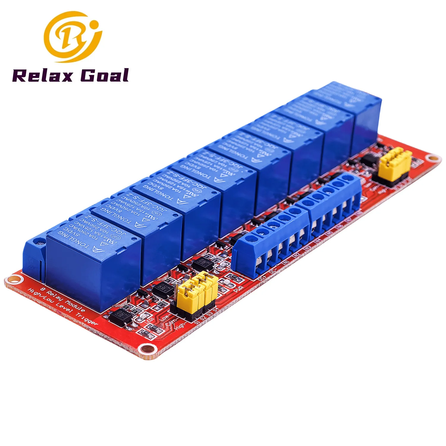 Relay Module 8 Channel 5V 12V 24V Board Shield With Optocoupler ...