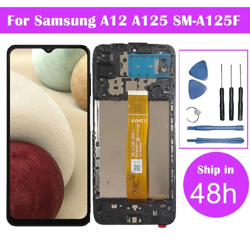 6.5" For Samsung Galaxy A12 Lcd A125f Sm-a125f A125 Lcd Display Touch ...