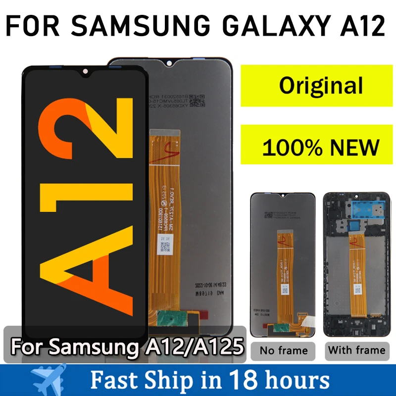 Display original para samsung galaxy a12 a125f a127f lcd screen display ...