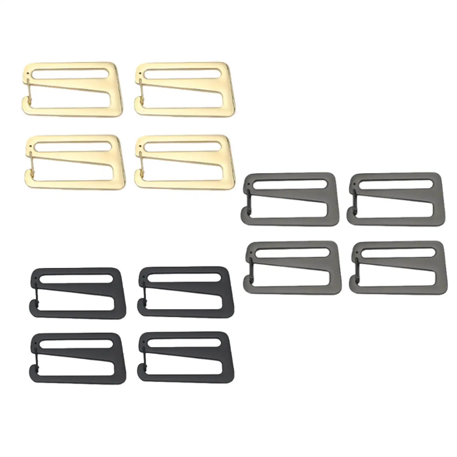 4x Metal G Hooks Webbing Buckles G Hook Webbing Slide Buckles for Sewn ...