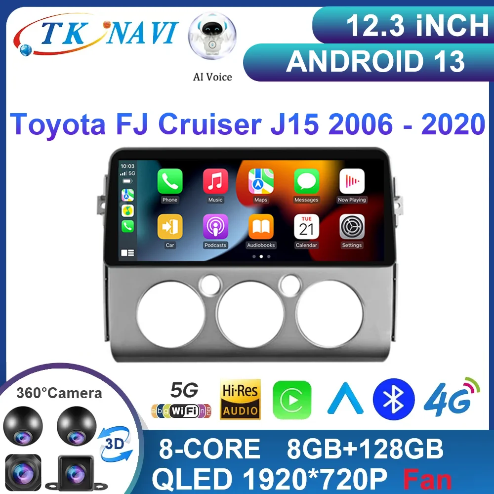 12-3-Inch-Android-13-For-Toyota-FJ-Cruiser-J15-2006-2020-Head-Unit-All ...
