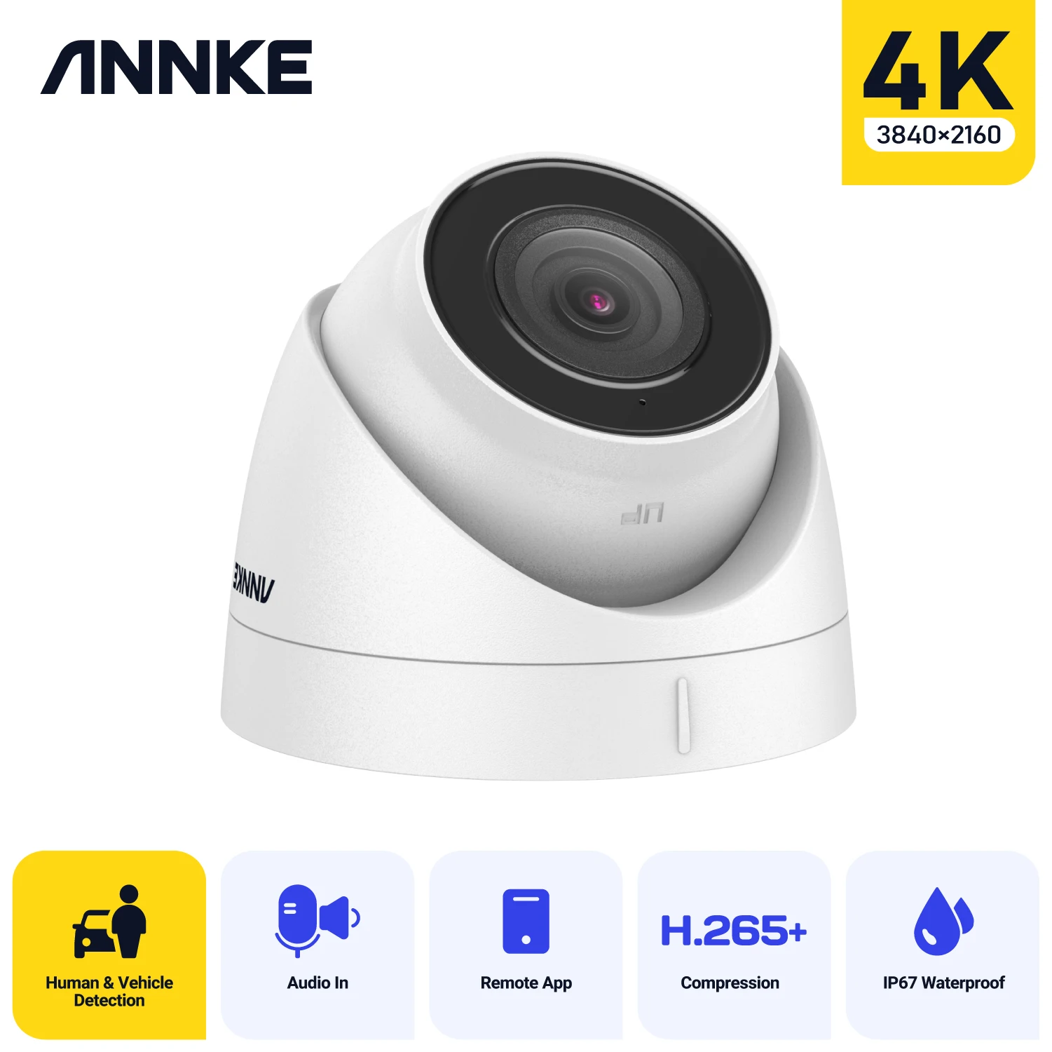 ANNKE-4K-IP-Camera-Outdoor-Indoor-Weatherproof-Turret-4K-Video ...