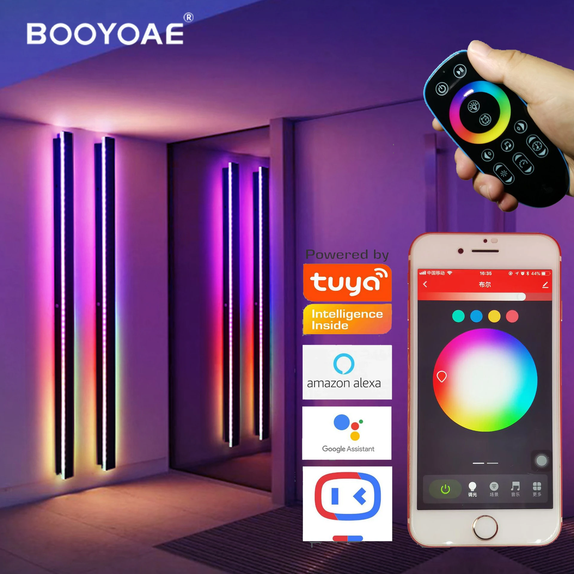 Smart Wall Light taya APP RGB Outdoor Porch Colored light Party ...