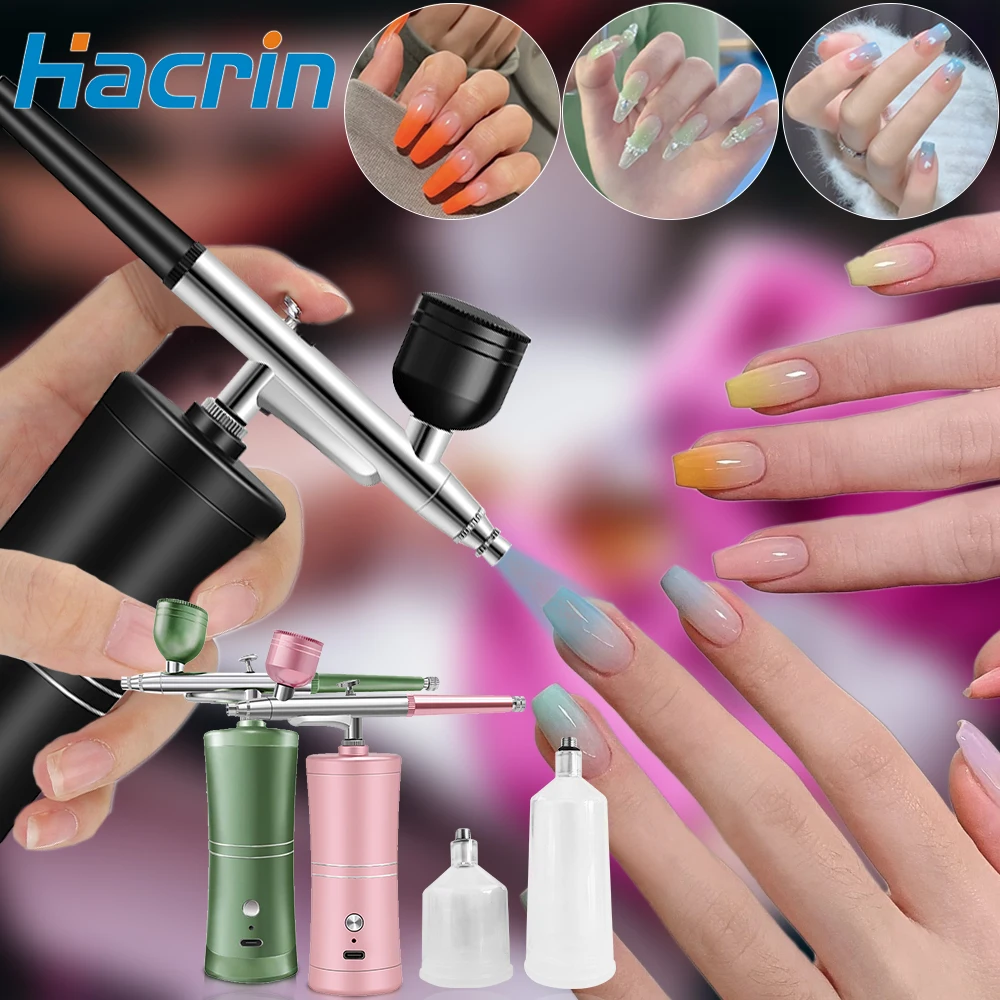 Airbrush-Nail-Portable-Mini-Air-Brush-With-Compressor-Kit-for-Nails-Art ...