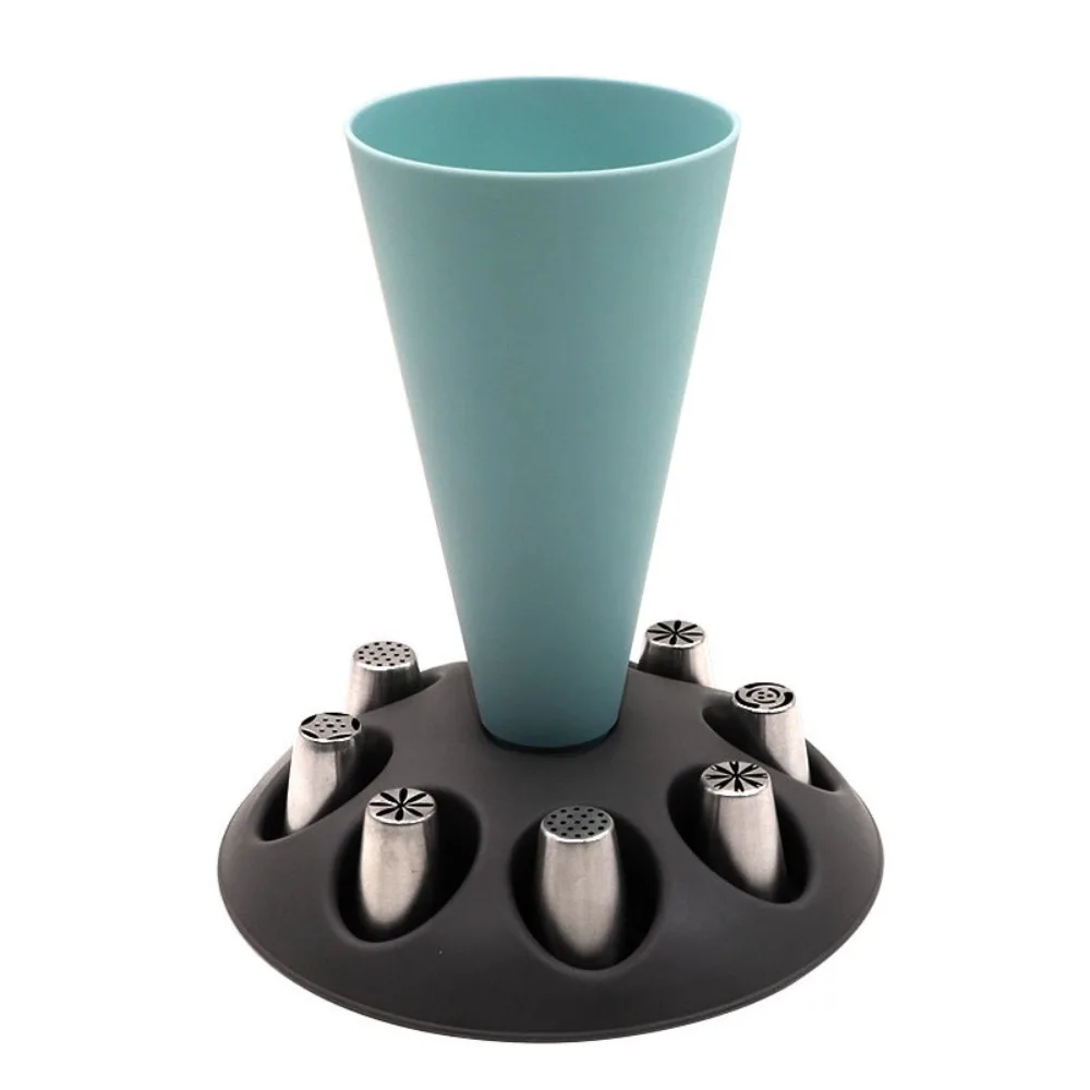 with 8 Slots Nozzles Holder Pipping Bag And Tips Holder Baking ...